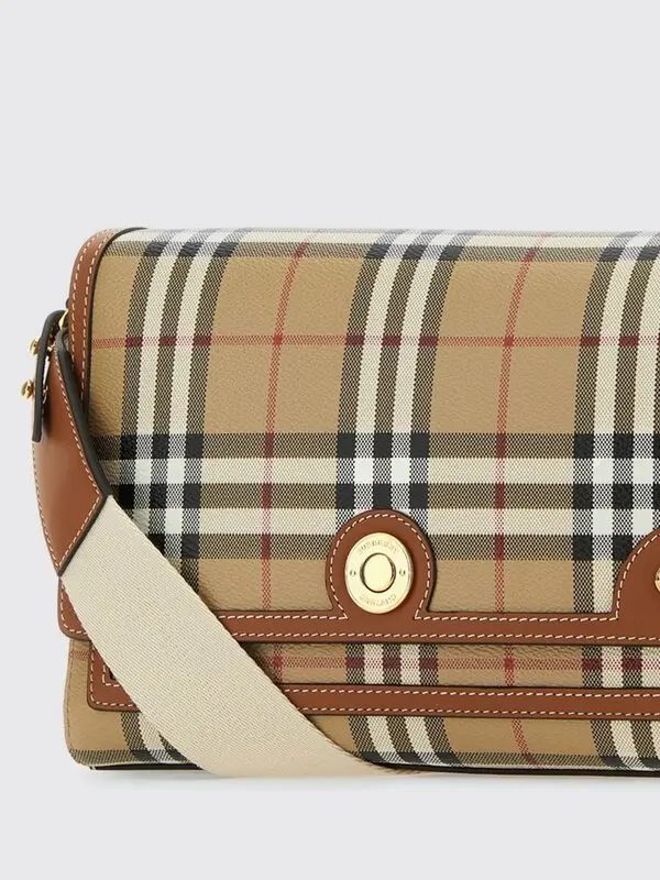 Burberry Note Coated Cotton Vintage Check Print Bag