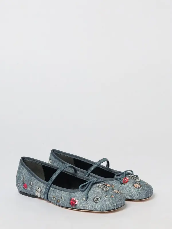 Marc Jacobs Embellished Ballet Flats - Denim
