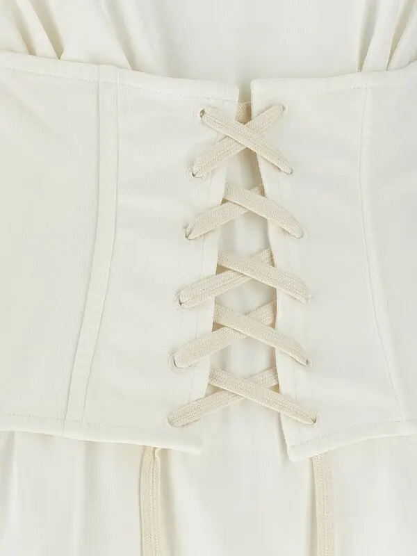 Alexander McQueen Cotton T-shirt With Lace Detail
