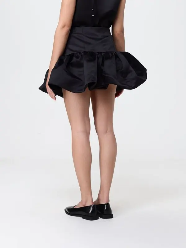 GANNI Ruffled Satin Skirt