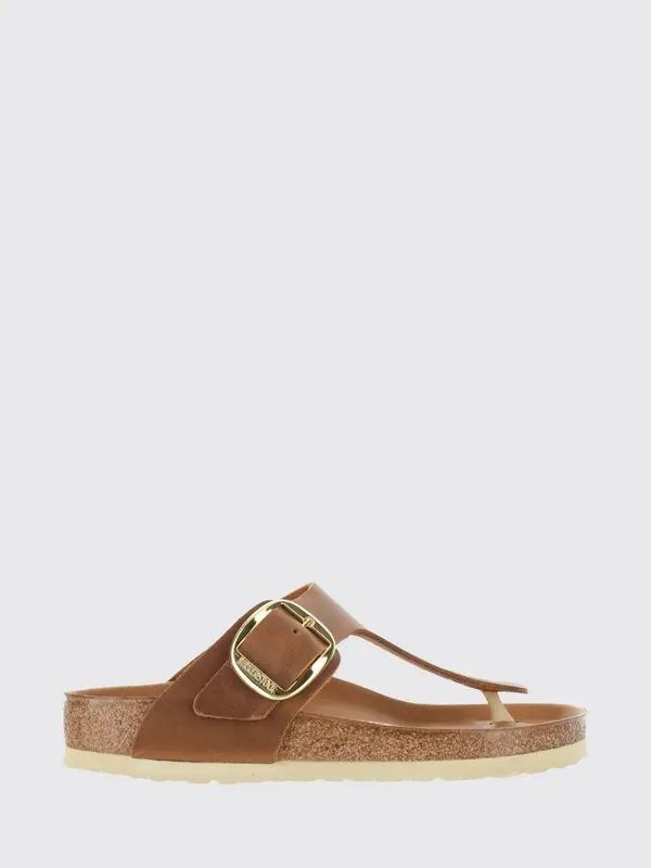 BIRKENSTOCK Gizeh Big Buckle Oiled Leather Sandal - Brown