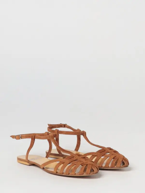 ANNA F. Suede Sandals - Burnt
