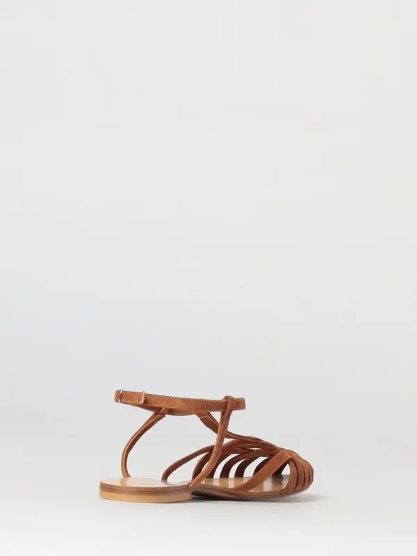 ANNA F. Suede Sandals - Burnt