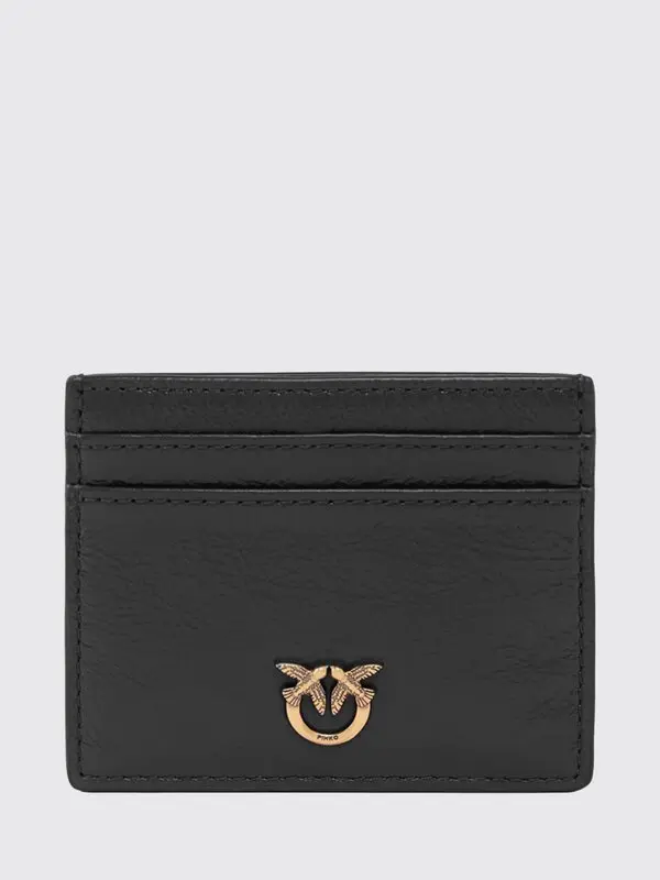 Pinko Leather Cit Card Holder - Black