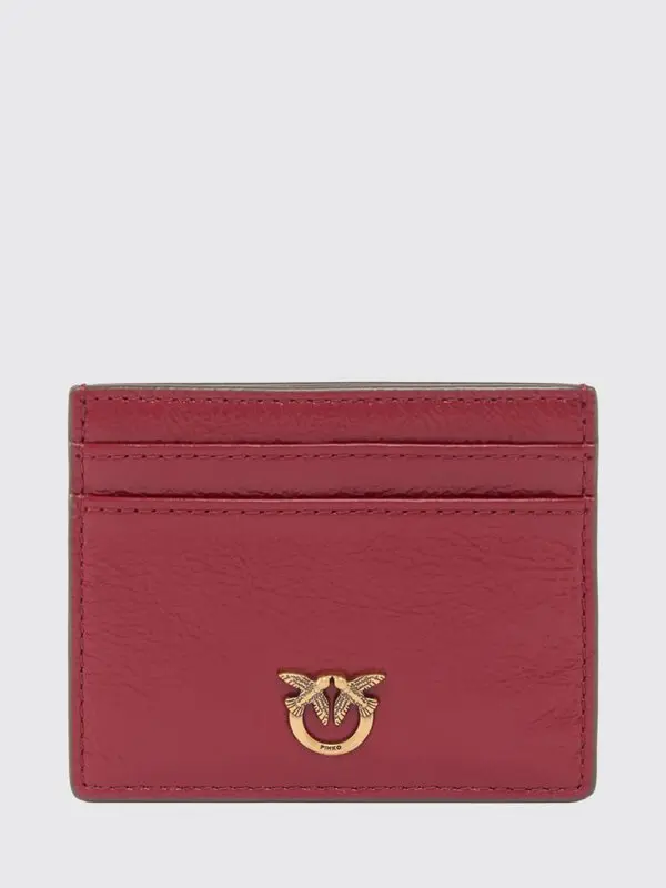 Pinko Leather Cit Card Holder - Red