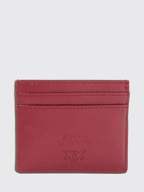 Pinko Leather Cit Card Holder - Red