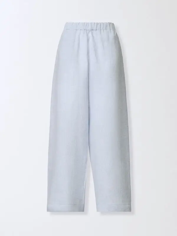 Fabiana Filippi Linen Cropped Trousers - Gnawed Blue
