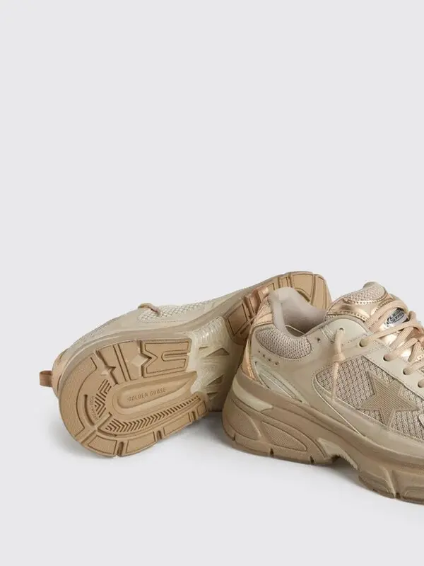 GOLDEN GOOSE Lightstar Mesh And Leather Sneakers - Grey
