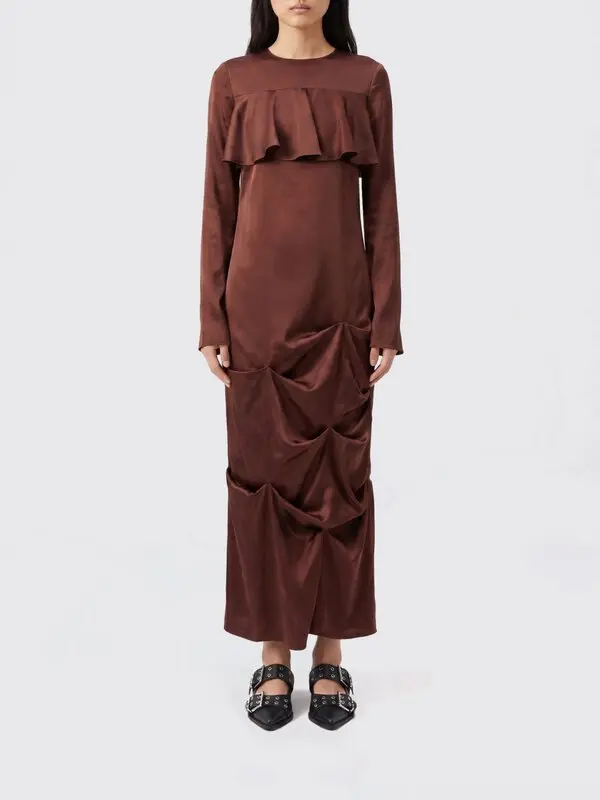 GANNI Viscose Midi Dress