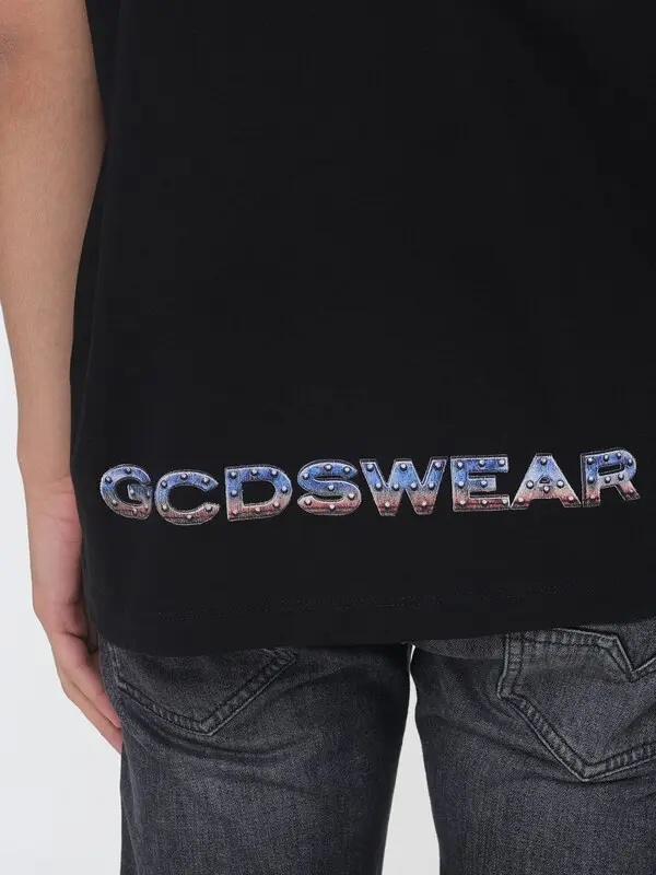 Gcds Cotton Graphic Print T-shirt - Black