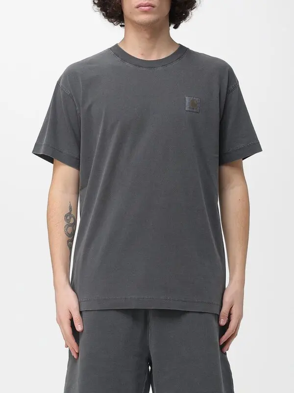 Carhartt Work In Progress Cotton Logo T-shirt - Black