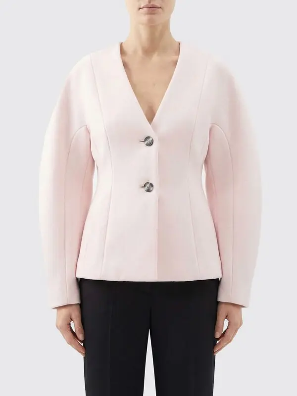 GANNI Wool Single Breasted Blazer