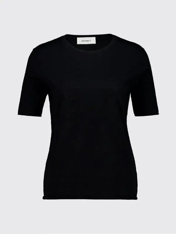 LISA YANG Short Sleeve Knit - Black