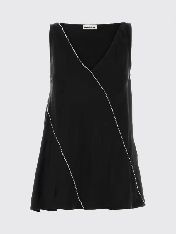 JIL SANDER Viscose Top - Black