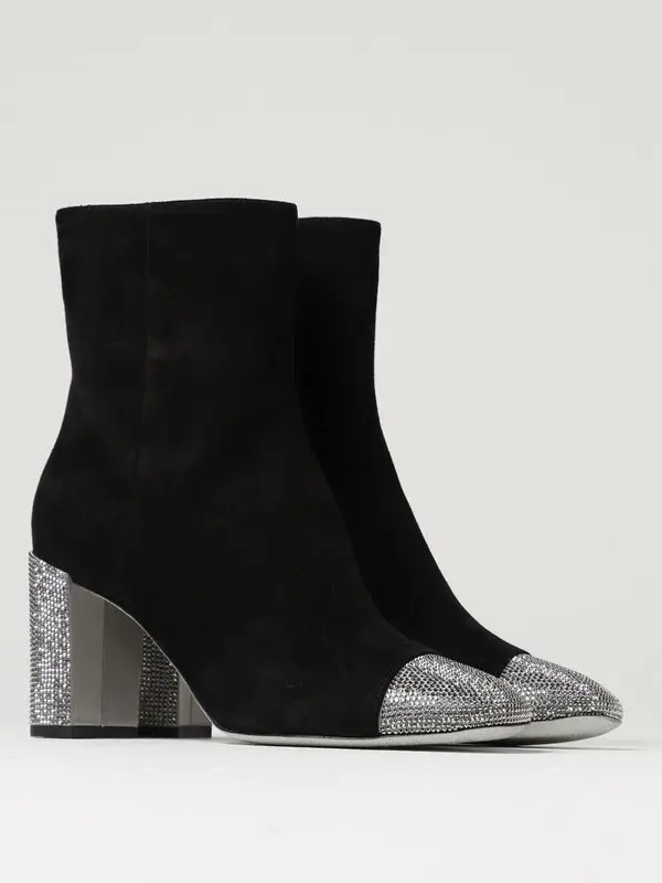 Rene Caovilla Embellished Block Heel Ankle Boots