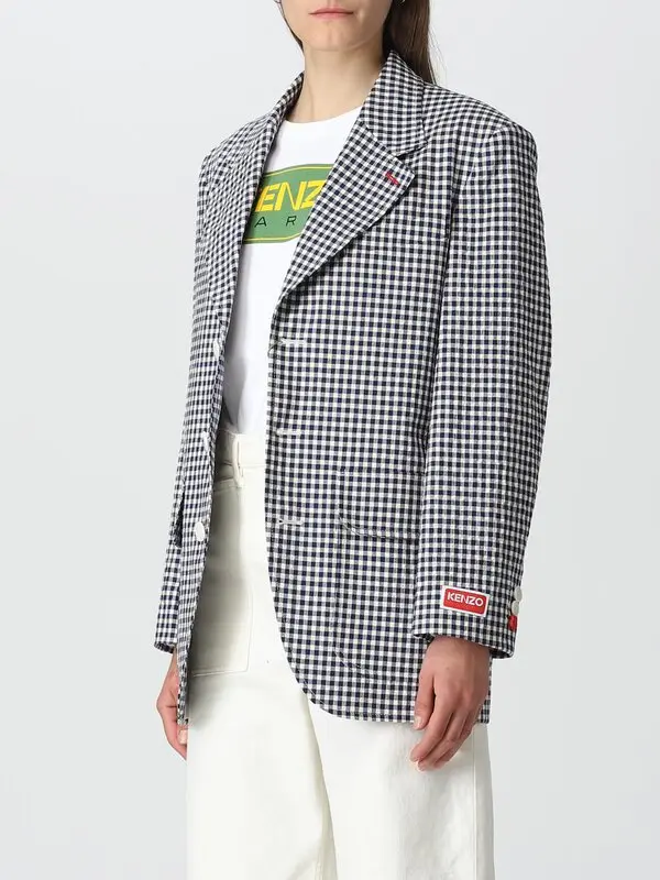 Kenzo Gingham Check Blazer