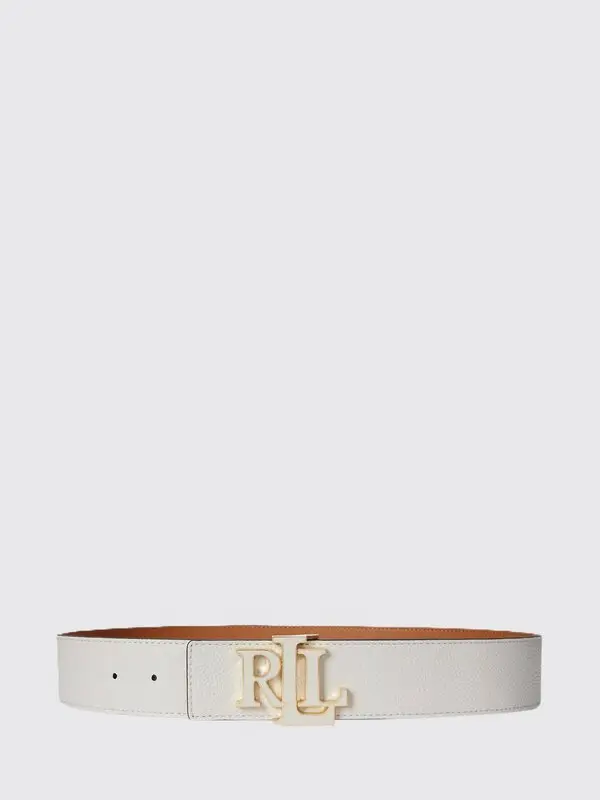 Ralph Lauren Wide Reversible Leather Belt With Monogram Buckle