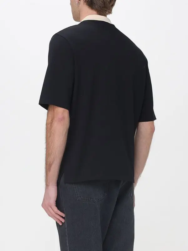 Valentino Garavani Cotton Polo Shirt With Inlaid V And Panther Patch