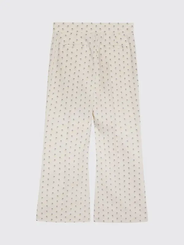 Valentino Garavani Geometric Cotton Blend Palazzo Trousers