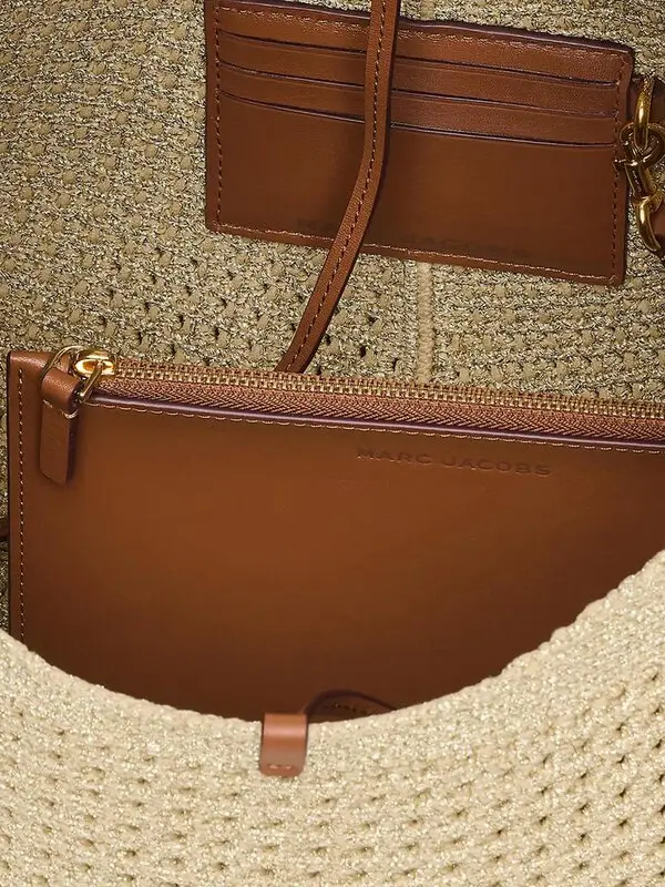Marc Jacobs The Sack Lurex Shoulder Bag With Removable Inner Pouch - Beige