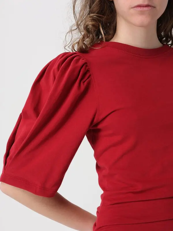 Isabel Marant Étoile Ruched Dress With Puff Sleeves - Red