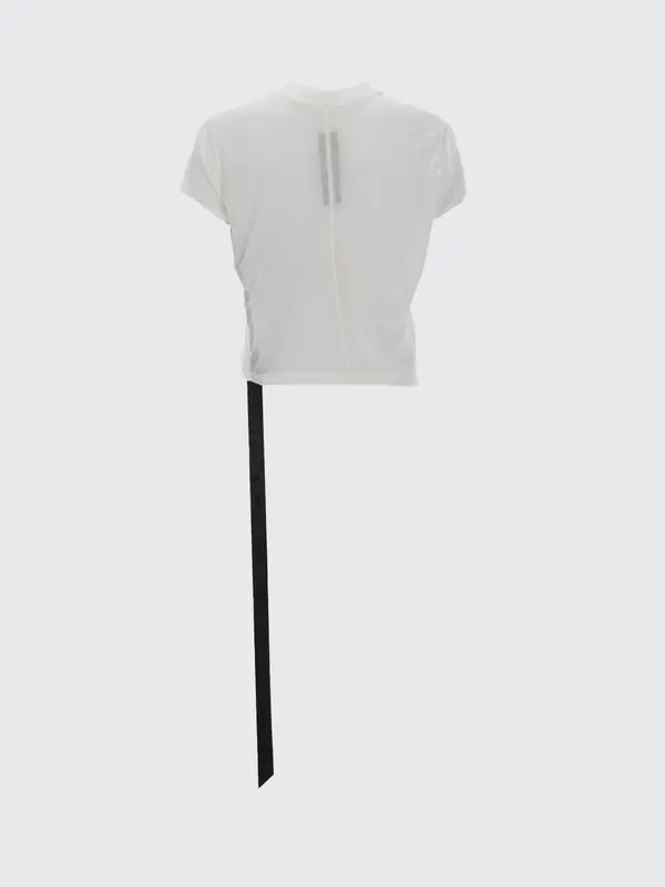Rick Owens Cotton T-shirt With Webbing - White