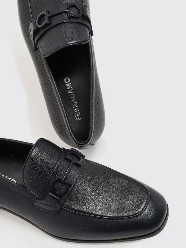 FERRAGAMO Grained Leather Loafers