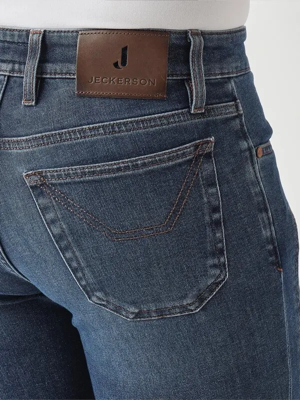JECKERSON Slim Fit Stretch Denim Jeans - Blue