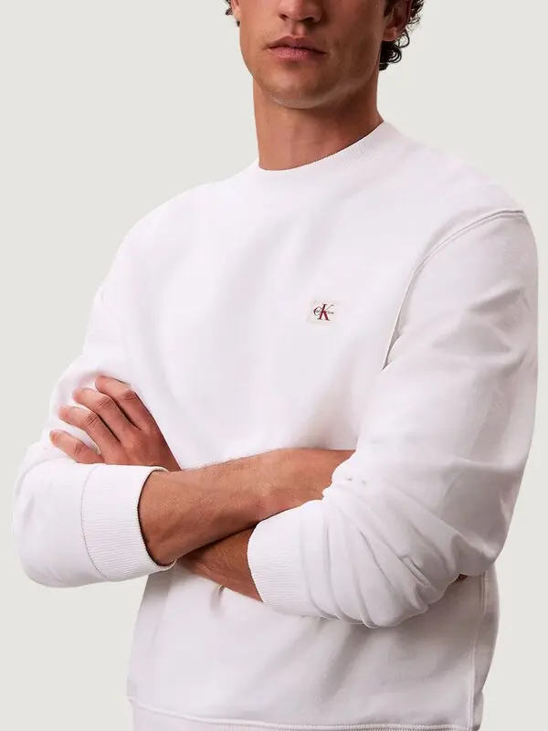 Calvin Klein Logo Crewneck Sweatshirt - White