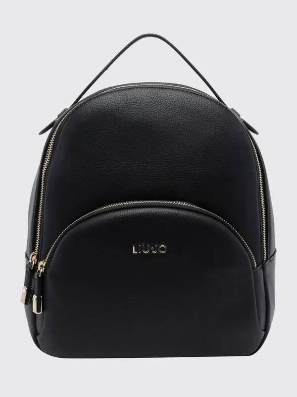 Liu Jo Polyester Backpack With Metallic Logo And Adjustable Shoulder Straps