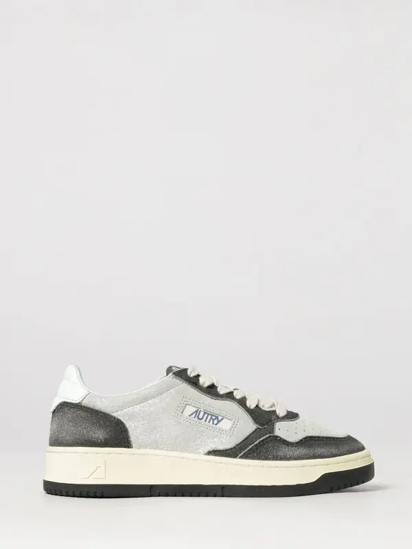 AUTRY Medalist Low Super Vintage Leather And Suede Sneakers - Black