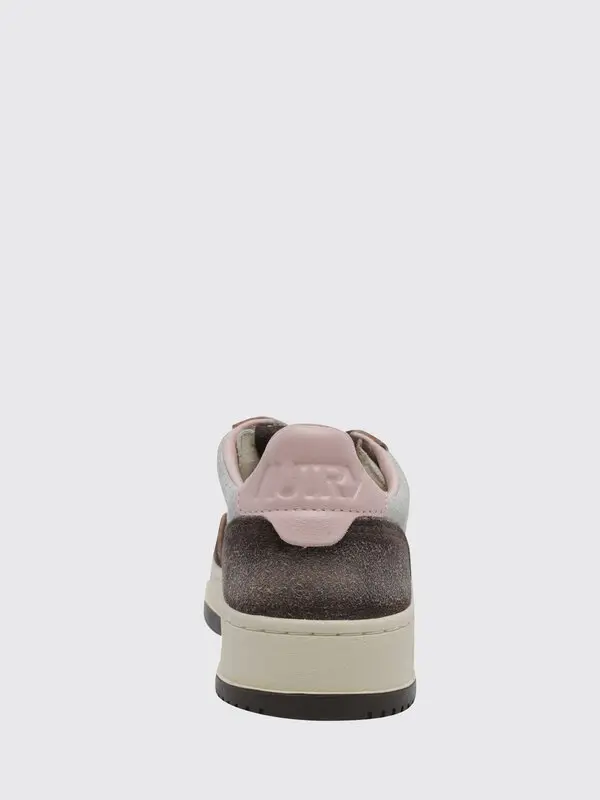 AUTRY Medalist Low Super Vintage Leather And Suede Sneakers With Worn Effect - Brown