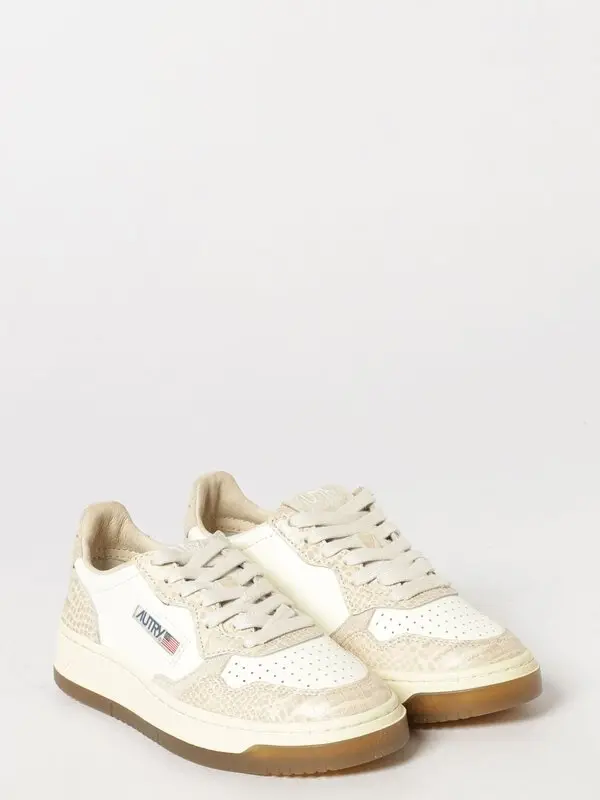 AUTRY Medalist Low Super Vintage Leather And Suede Sneakers - Ivory