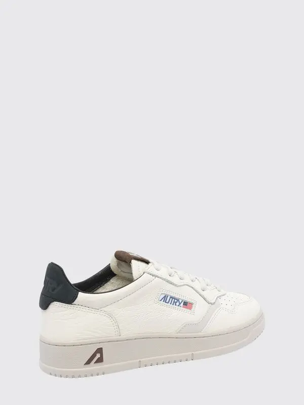 AUTRY Medalist Low Two-tone Calfskin And Suede Sneakers - White 2