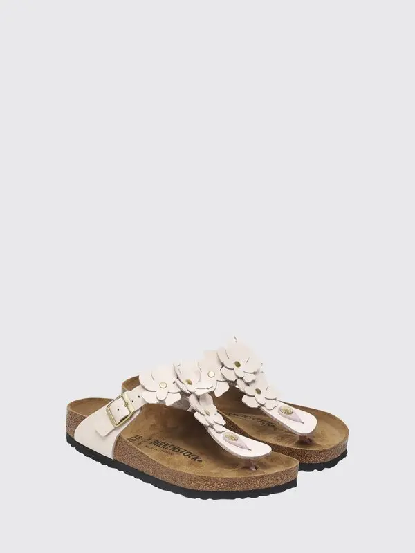 BIRKENSTOCK Gizeh Leather Sandal With Applied Flowers