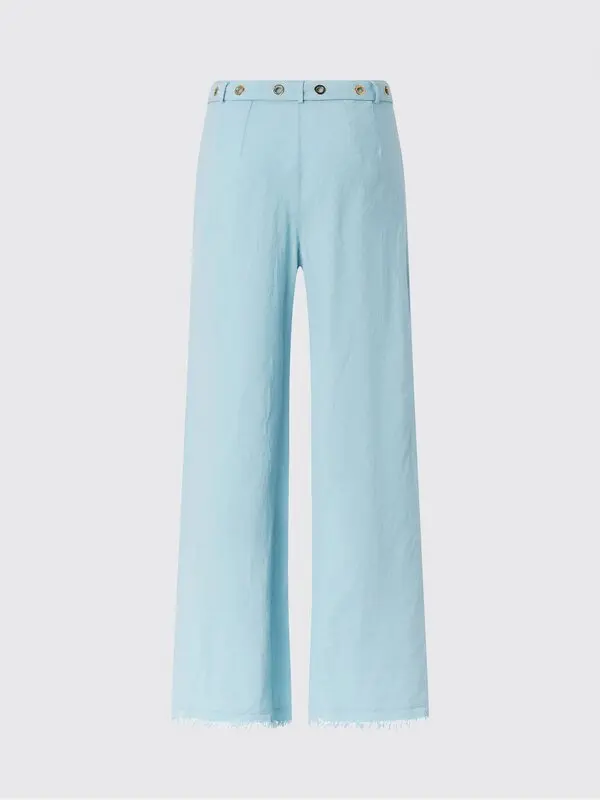 Pinko Wide-leg Linen Trousers With Belt