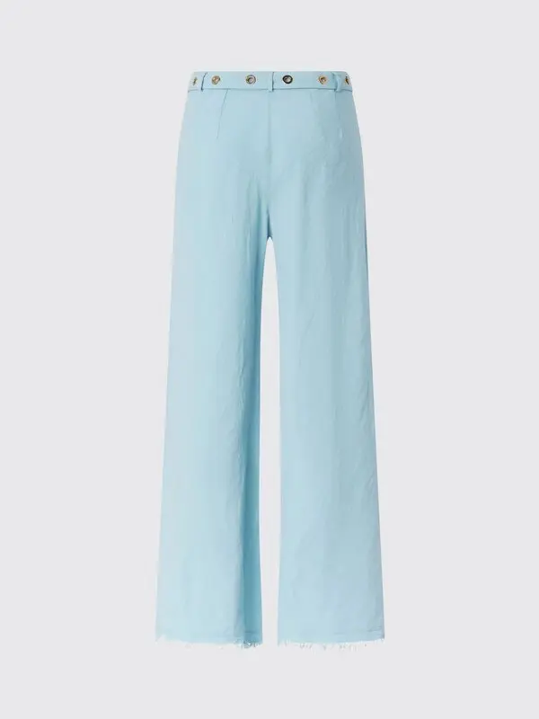 Pinko Wide-leg Linen Trousers With Belt