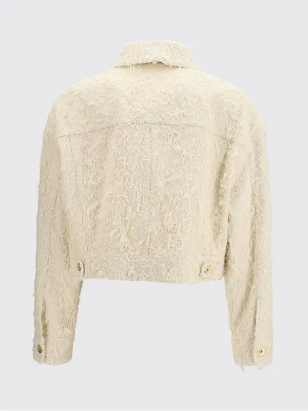 Brunello Cucinelli Textured Denim Jacket - Beige