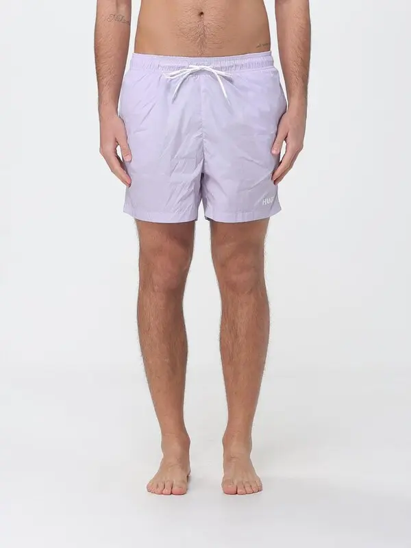 Hugo Polyester Boxer Swim Trunks - Lilac