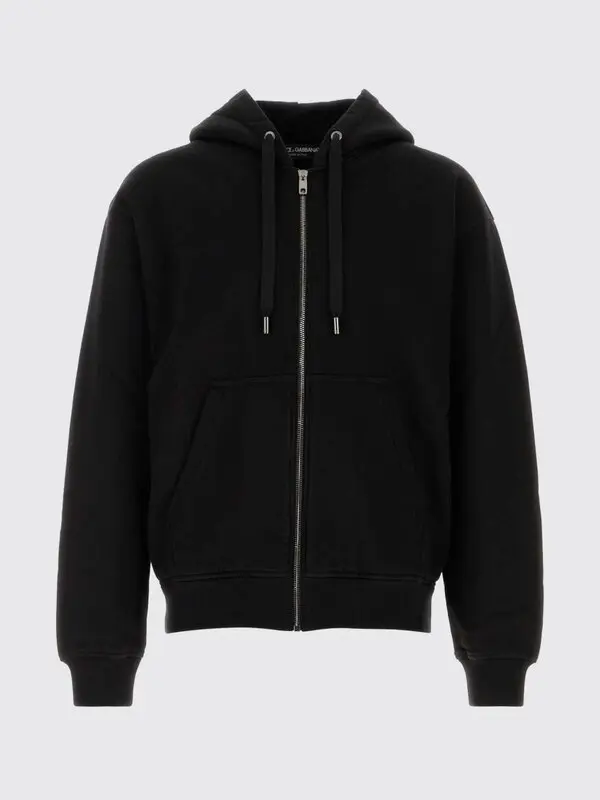 Dolce & Gabbana Cotton Zip-up Hoodie With Logo Detail