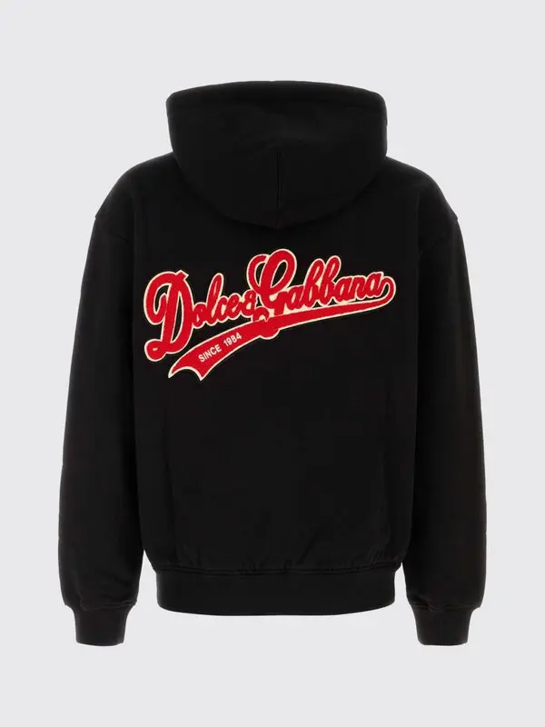 Dolce & Gabbana Cotton Zip-up Hoodie With Logo Detail