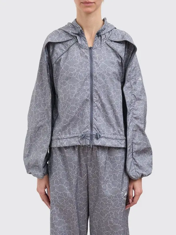Adidas By Stella McCartney Printed Technical Fabric Zip-up Hooded Sweatshirt