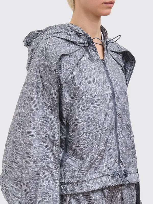 Adidas By Stella McCartney Printed Technical Fabric Zip-up Hooded Sweatshirt