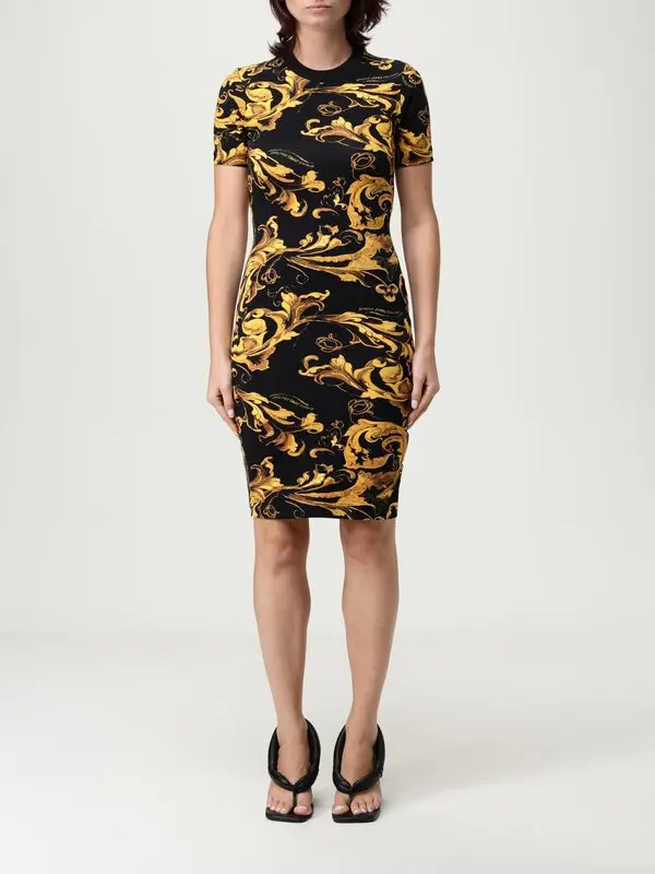 Versace Short Sleeve Printed Dress
