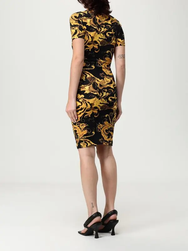 Versace Short Sleeve Printed Dress