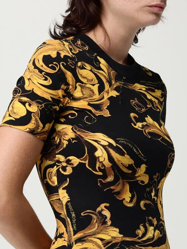 Versace Short Sleeve Printed Dress