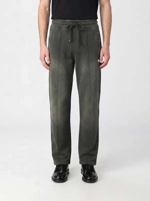 GOLDEN GOOSE Cotton Jogging Pants With Drawstring And America Pockets - Black