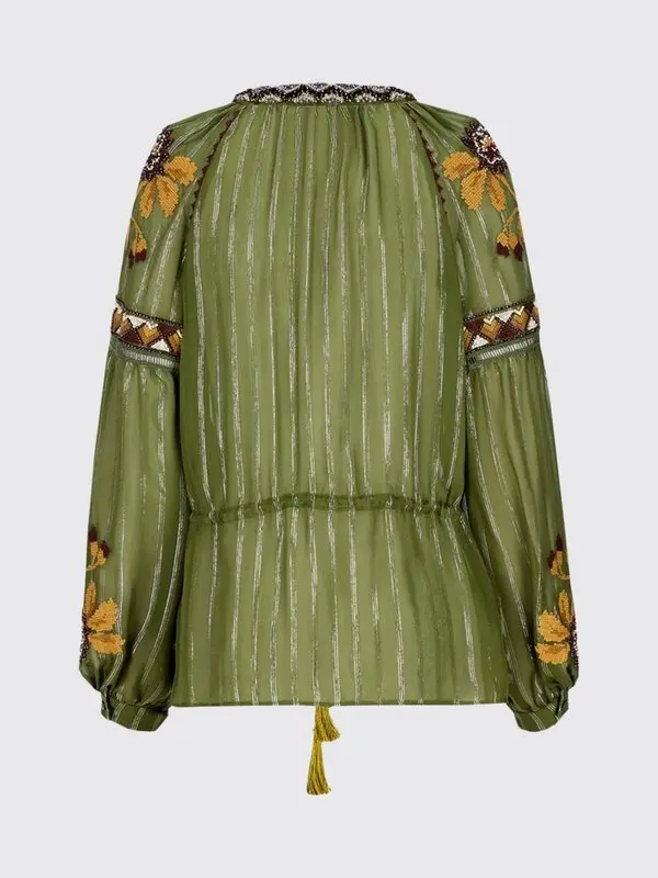 Valentino Garavani Embroidered Silk Blouse