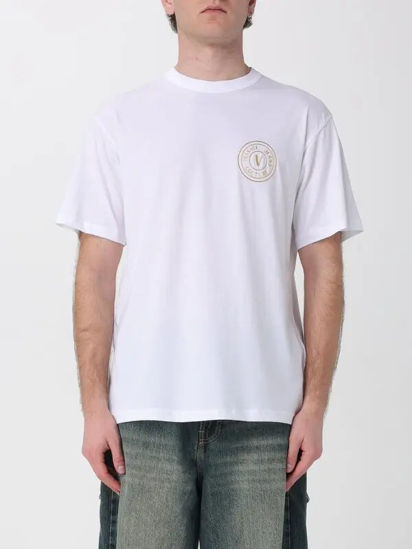 Versace Cotton T-shirt With Logo - White