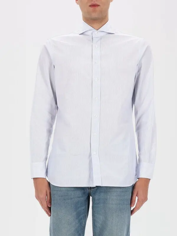 LARDINI Striped Cotton Casual Shirt